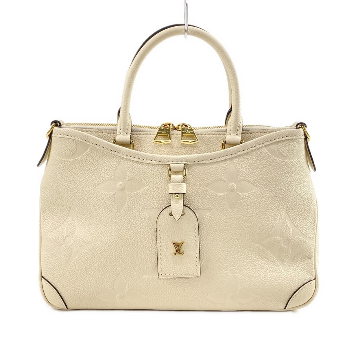 PRE-ORDER LOUIS VUITTON Trianon PM Monogram Emprreinte Handbag Creme ...