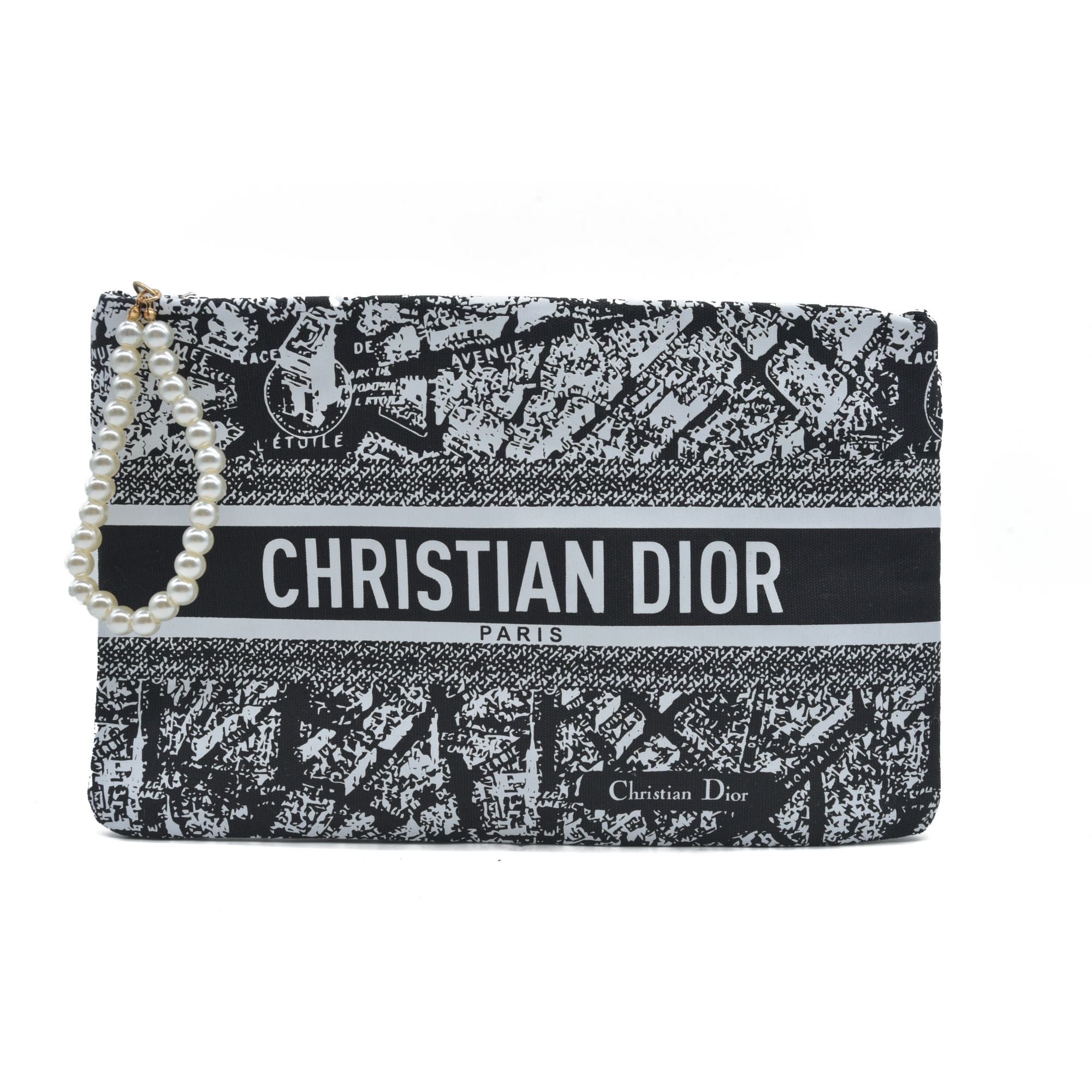 NEW CHRISTIAN DIOR Plan De Paris Map Makeup Bag Novelty GWP Pouch Clut ...