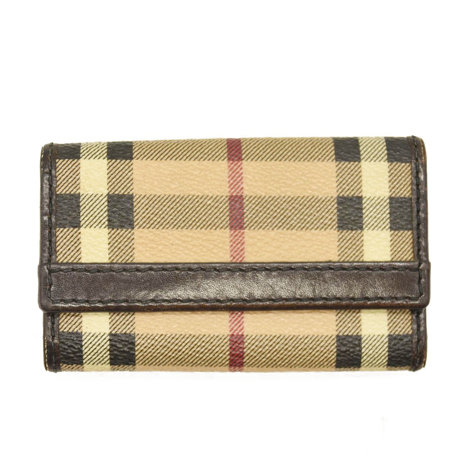 BURBERRY Nova Check PVC 6 Ring Key Case Beige – melissalovesbags